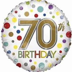 70th Birthday Spotty Balloon The Diamond Bouquet Kirkcaldy , Aucht